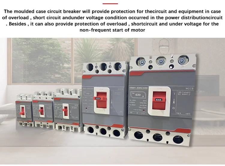 Ac / Dc Mccb Circuit Breaker 100a Industrial Moulded Case Circuit ...