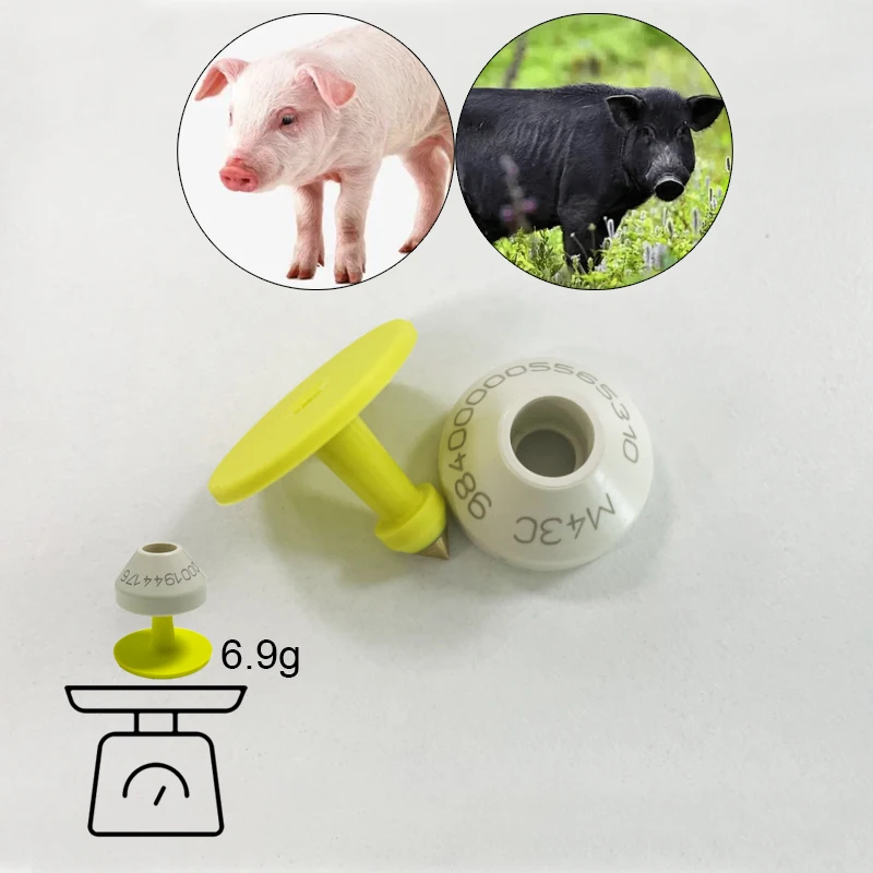 Livestock Electronic UHF RFID Ear Tags for Pigs & Rabbits