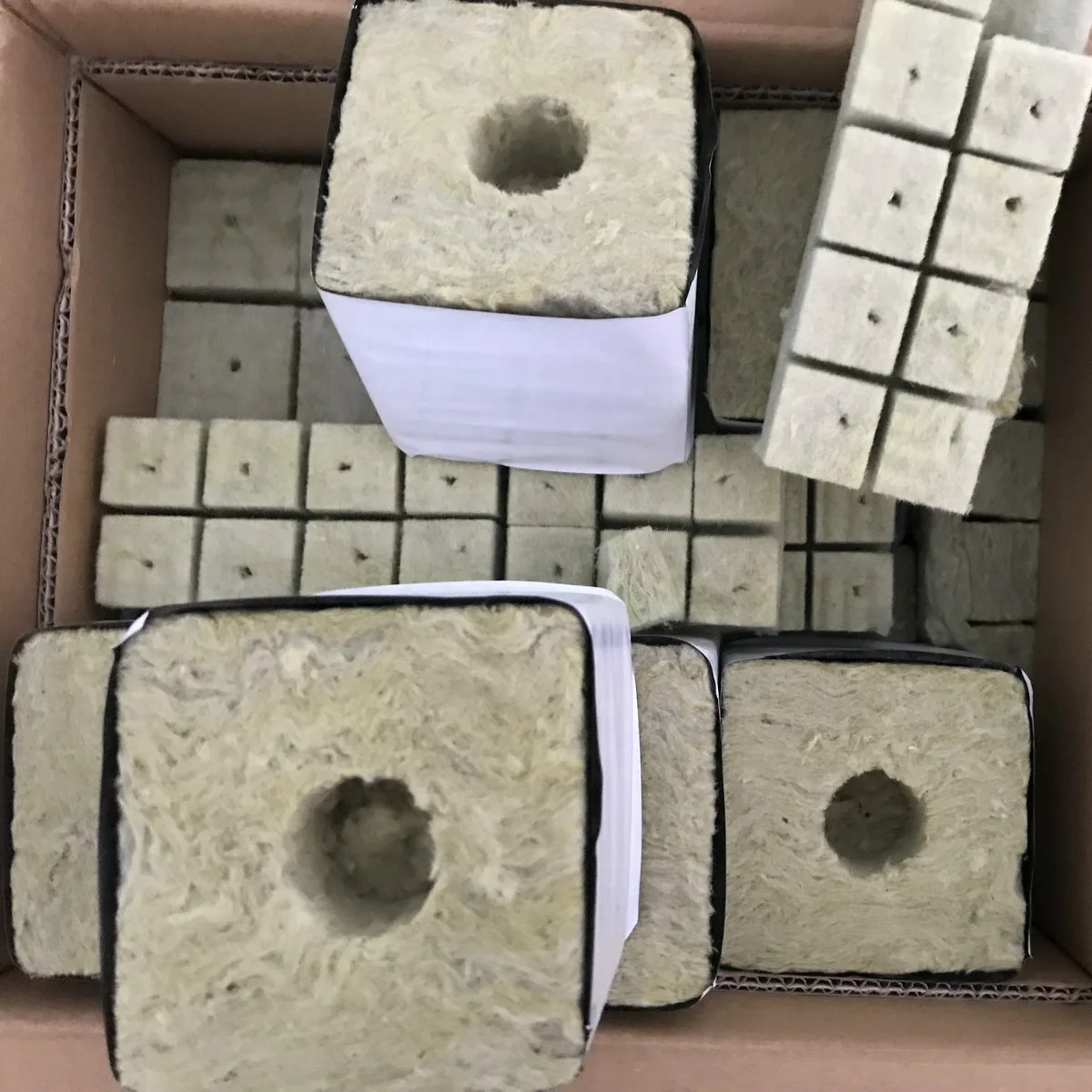 Rock Wool Block Soilless Cultivation Substrate Hydroponic Medium 1inch ...