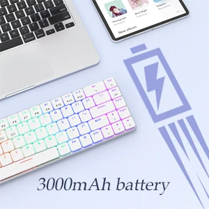 60% Rgb Wireless Mechanical Gaming Keyboard With Metal Base,2.4g/type-c ...