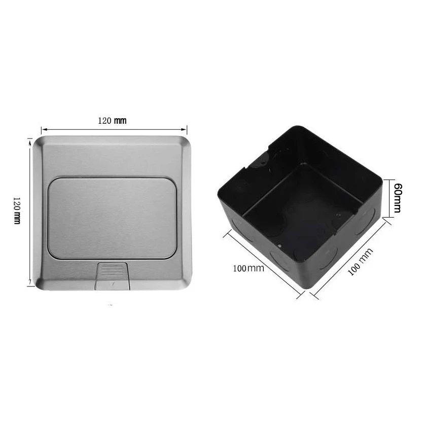 EU Home Office Stainless Steel Floor Socket - IP44 Level