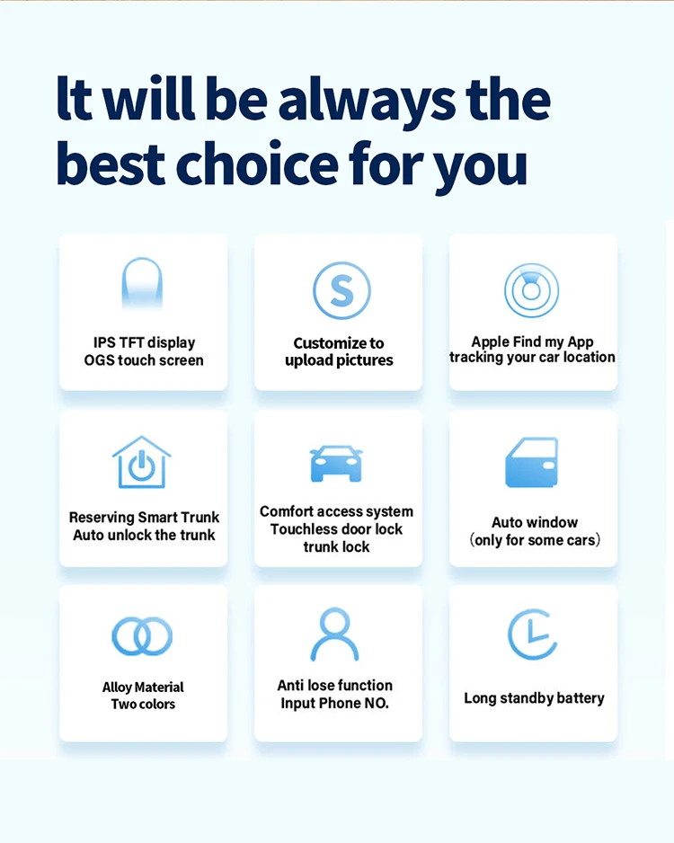 Smart Car Keys with LCD - Universal Keyless Entry