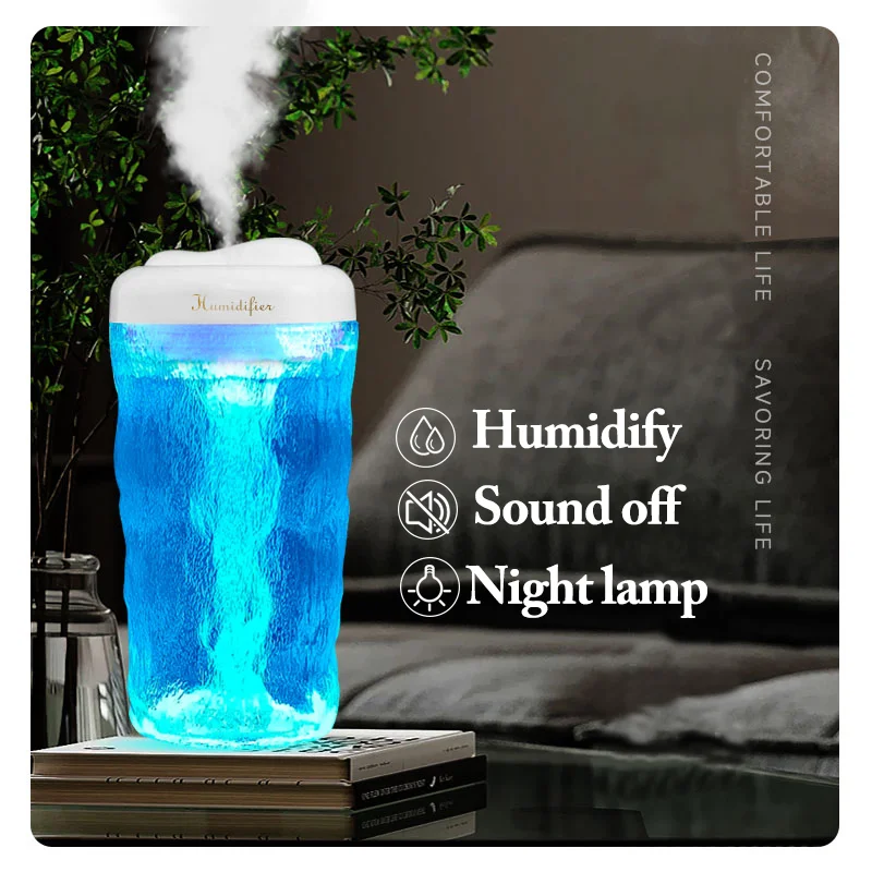 Intelligent Ice Core Humidifier One-button Switch Led 6-color Light ...
