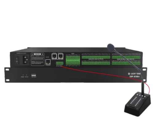 16 Channels Professional Audio Dante Dsp Audio Processor With Afc,Aec ...