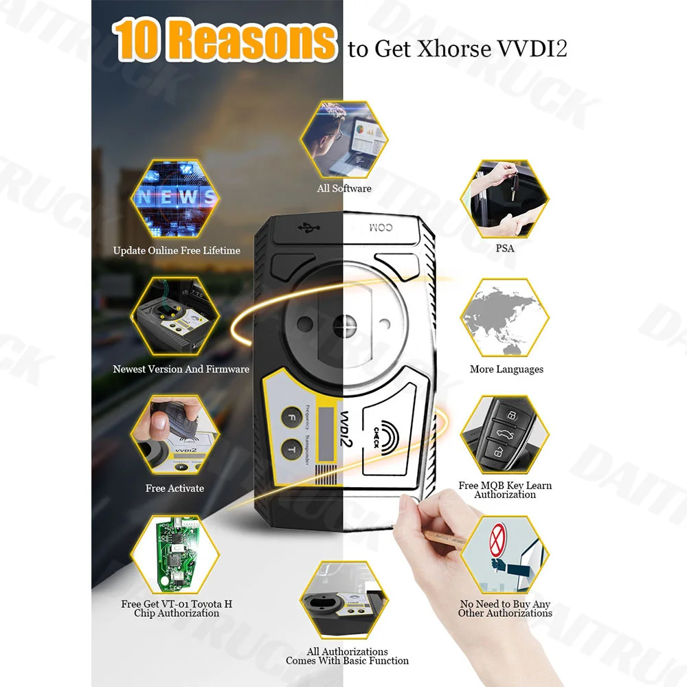 Xhorse VVDI 2 Full Version Immobilizer Car Key Programmer Tool VVDI2 with All 13 Software ...