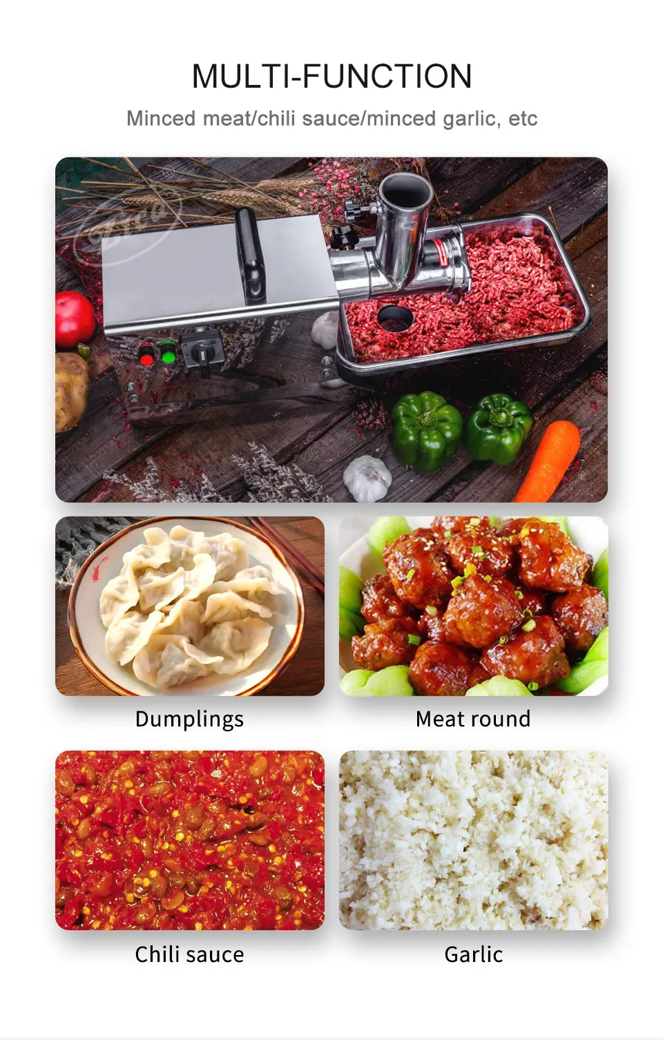 Electric Meat Grinder Meat Mincer Electric Set Auger Sausage Aluminium ...