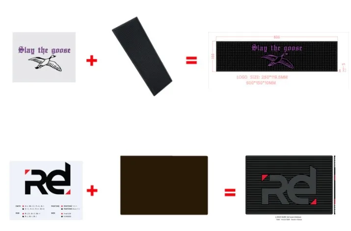 Customshape Black Color Pvc Beer Drip Bar Mat Runner Mat For Promotion ...