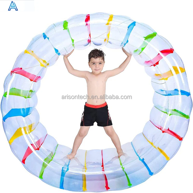 Colorful Thick PVC Vinyl air Blow Inflatable Water Float Walking Roller ...