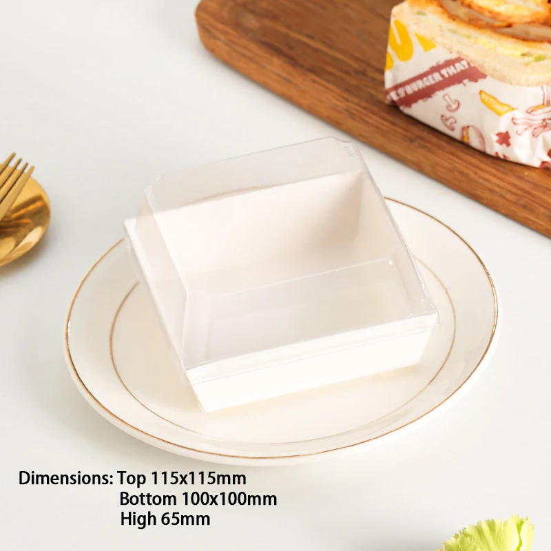 Bakery Food Packing Rectangular Square Kraft Paper Box Sandwich Wrap ...