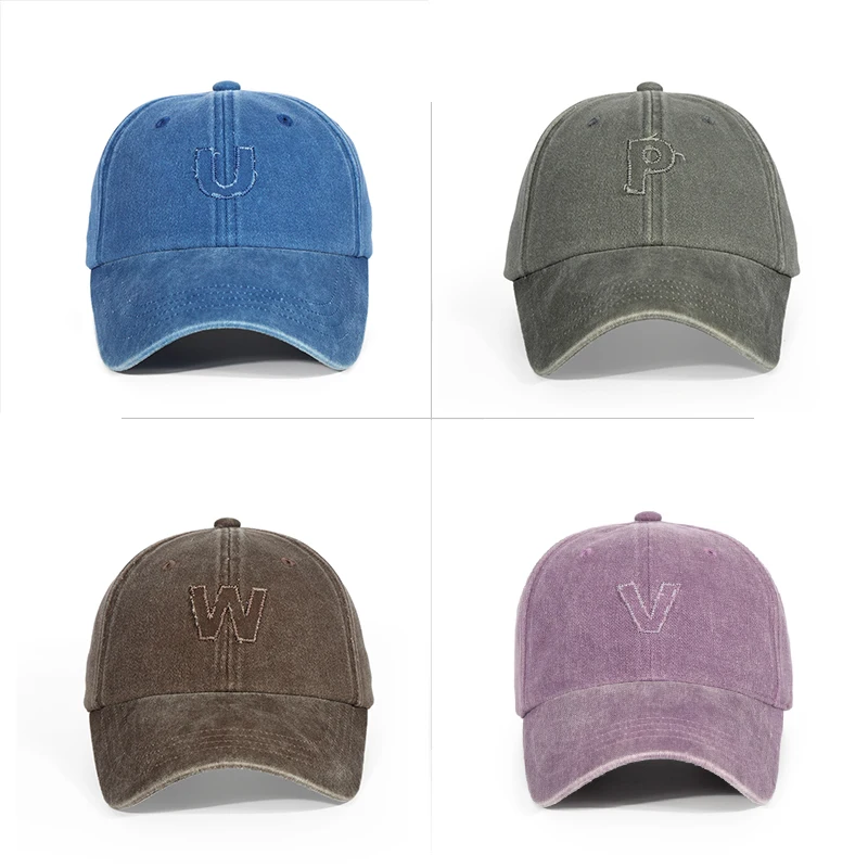 Adjustable 6 Panel Hat Letter Custom logo Embroidered Baseball Cap Hip ...