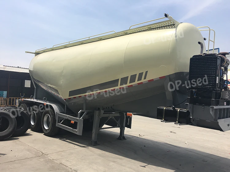 60 Ton CE Certified Steel Semi Trailer 3-Axle Dry Bulker Cement Tank ...