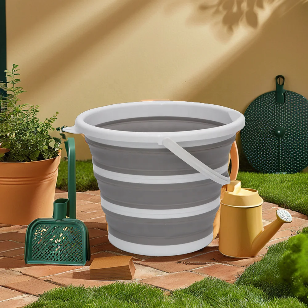 Collapsible Plastic Bucket 10 Liter Each Foldable Round Bucket Space ...