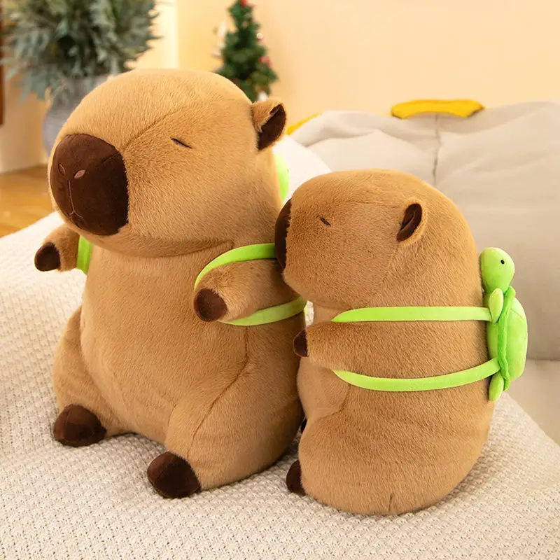 Capybara Plush Simulation Brown Capibara Anime Fluffty Toy Kawaii ...