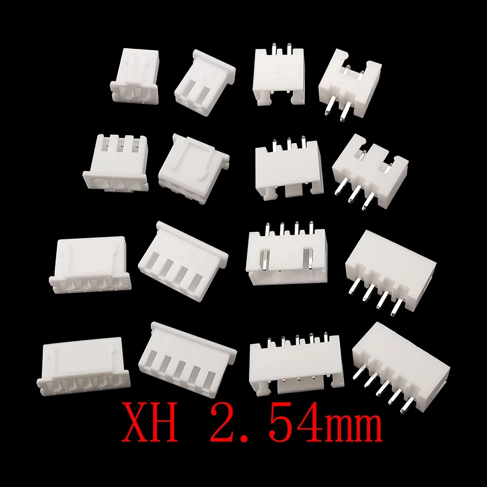 Custom Jst Xh 2.54mm Pitch 2p 3p 4p 5p 6p 7p 8p Plastic Plugs Electrical Connector Housing ...