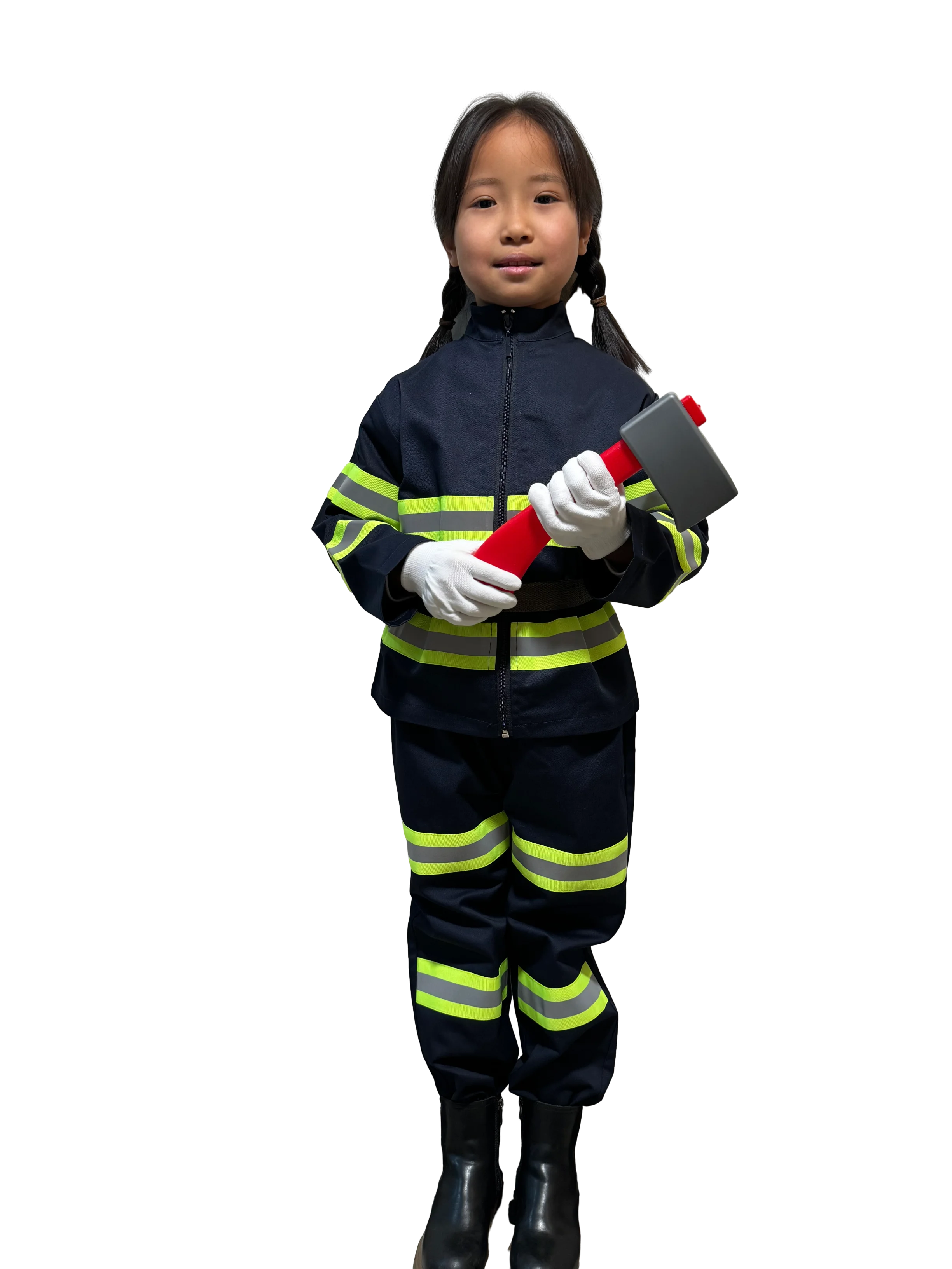Child Firefighter Costume Toddler Fireman Pretend Costume Halloween ...