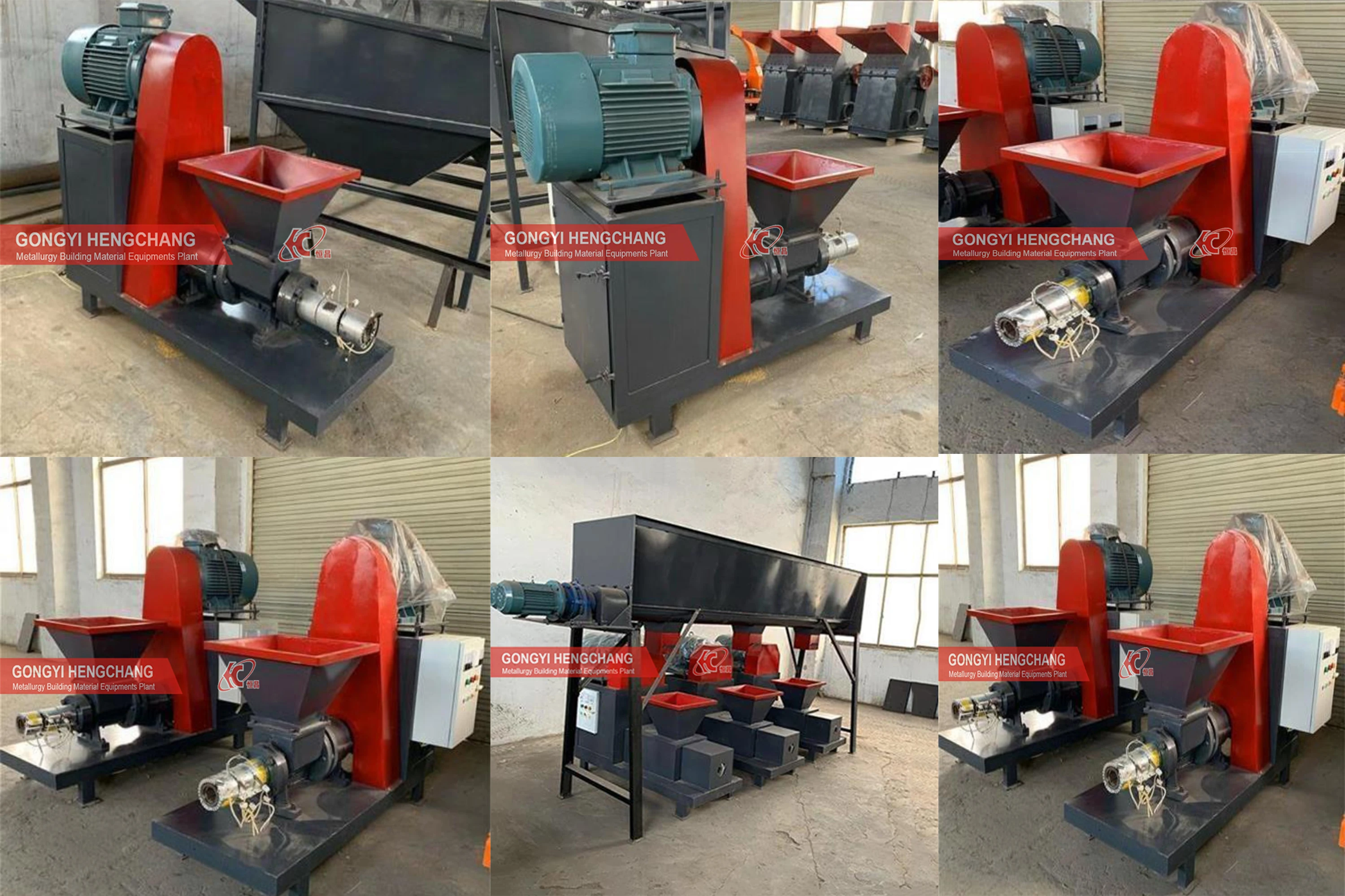 Small Automatic Wood Sawdust Briquette Press Biomass Briquette Machine ...