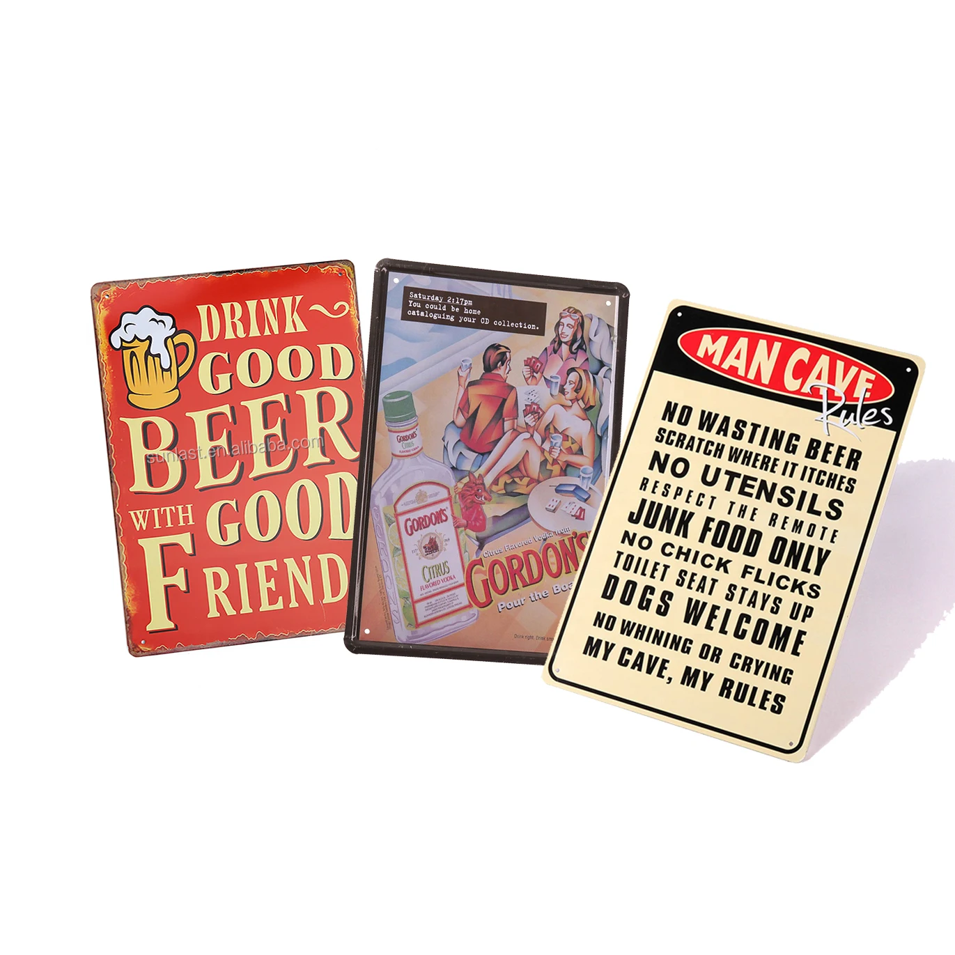 Metal Crafts Embossed Aluminium Tin Signs Vintage Advertising Slogan ...