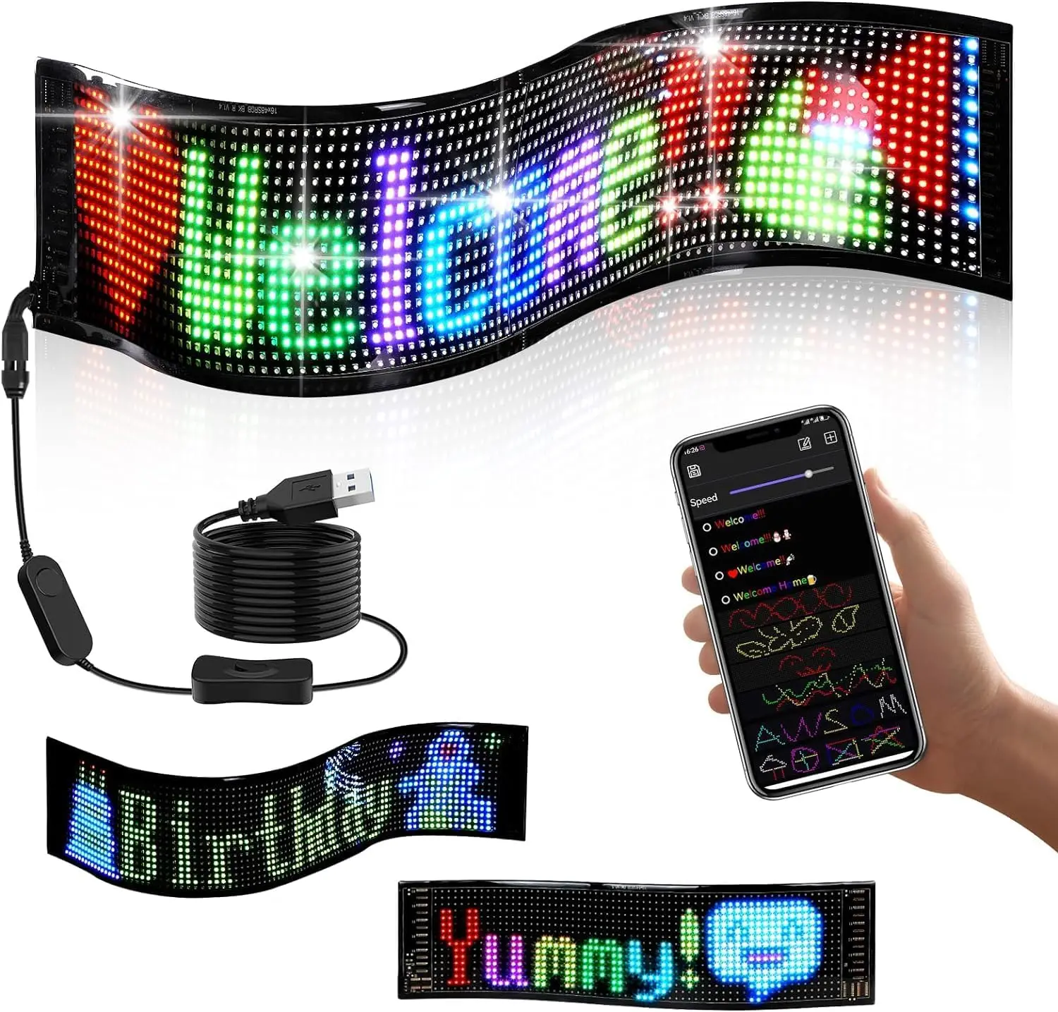 Small Led Panel Soft Board Led Panel Digital Message Moving Display ...