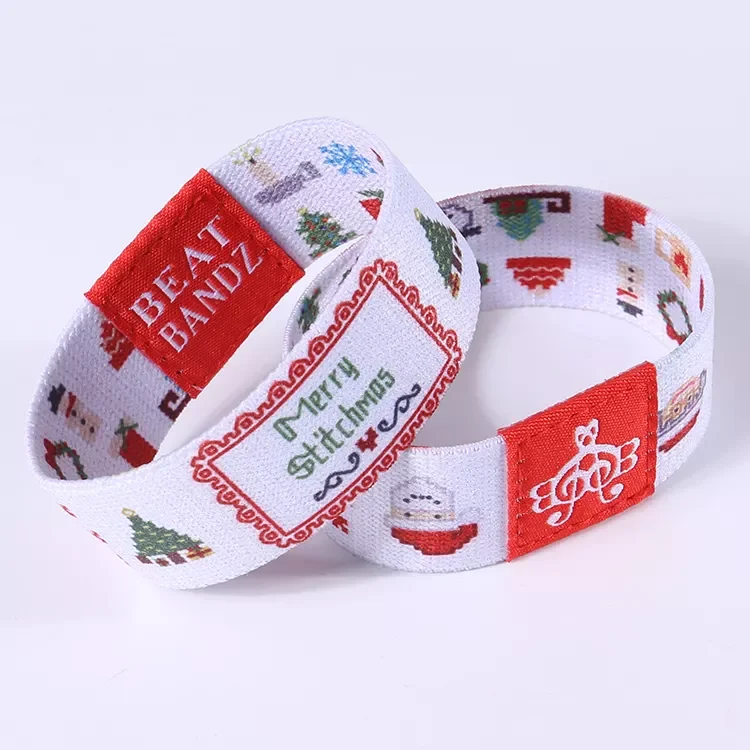 Manufacture Ribbon Wristbands Custom Festival Fabric Woven Wristbands ...