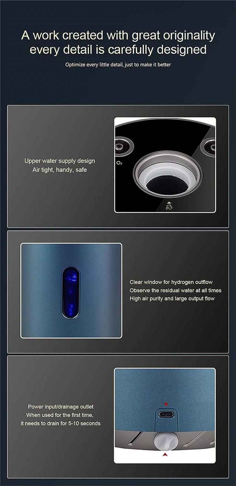 Hydrogen Generator Distilled Water Machine H2 Hydrogen Inhalation High ...