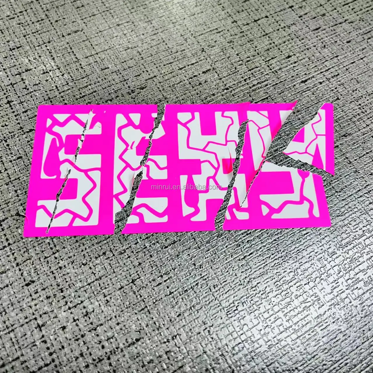 White Fragile Paper Letter Design Printing Black Simple Stickers - Buy ...