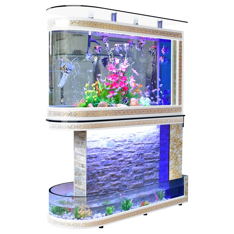 Elegant Water Curtain Wall Bullet Fish Tank - Custom Aquarium