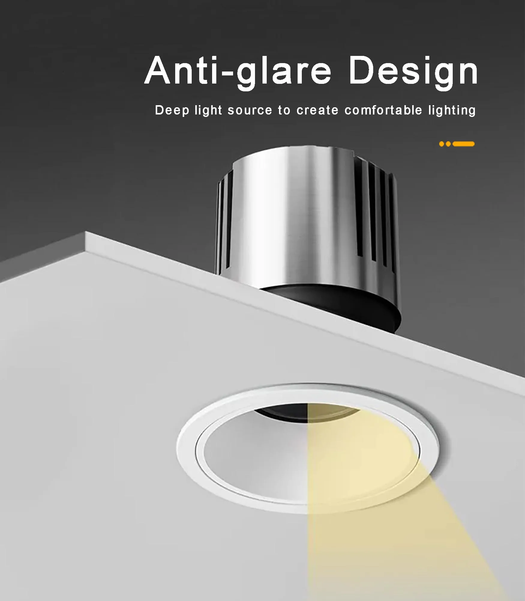 Trimless Rimless Ceiling 75mm Recessed COB LED Spot Down Light Office ...