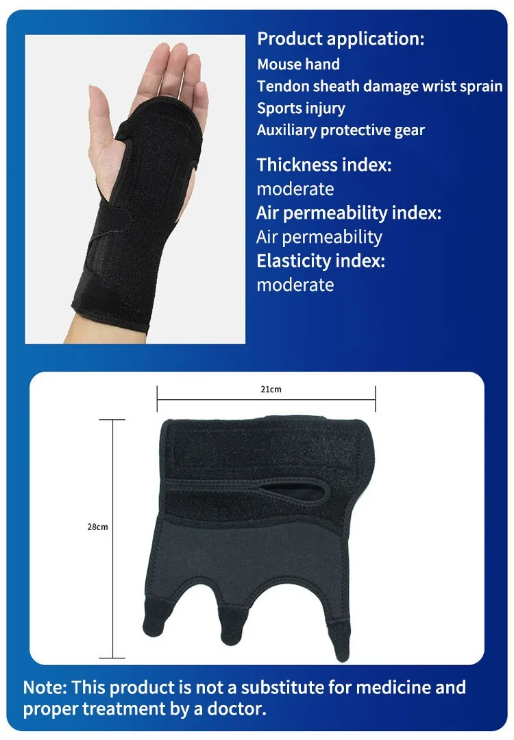 Custom Palm Splint Hand Brace Thumb Wrist Brace Support Recovery ...