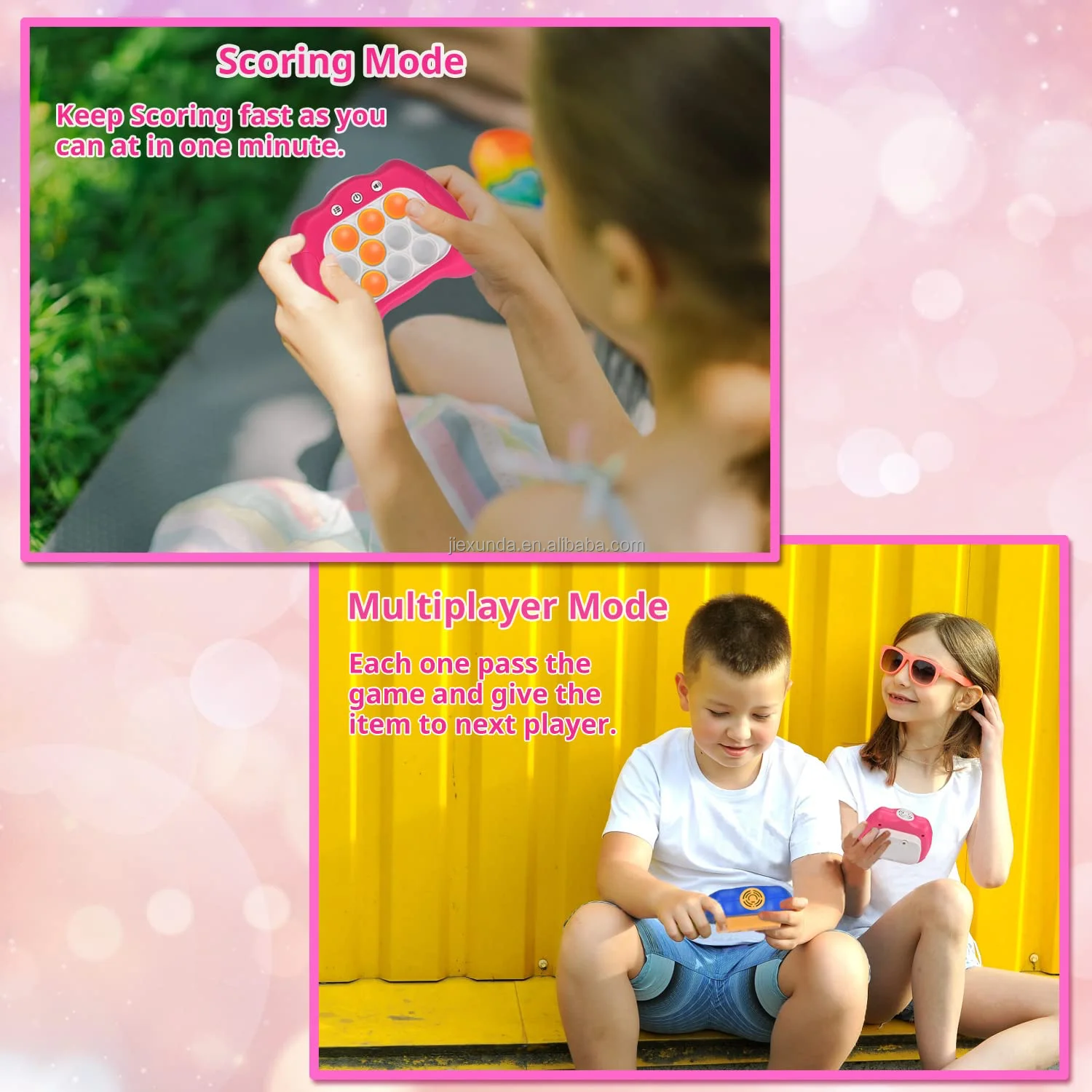 Squeeze Toys Pop Light Up Console Game Fast Push It Fidget Toy ...