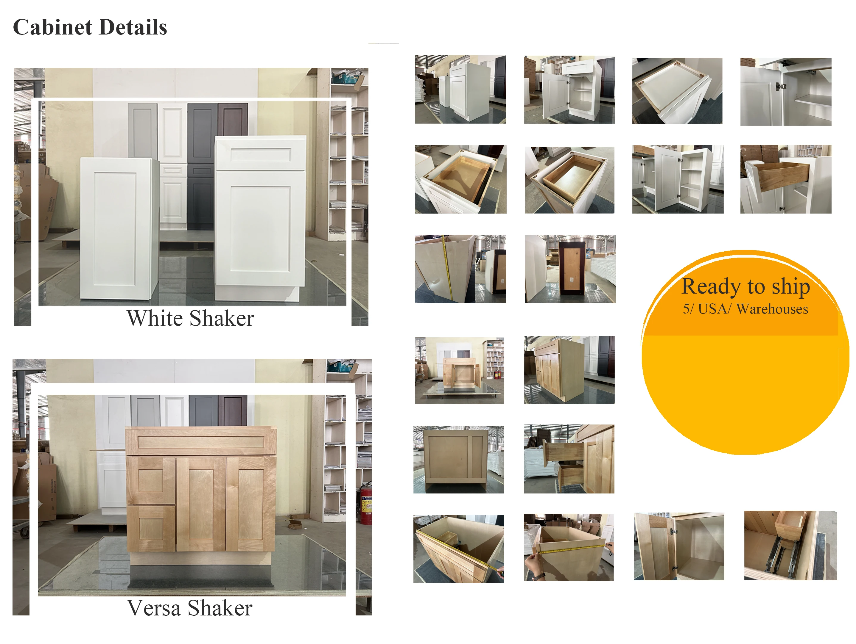 American Warehouse Modern Ready To Assemble Spray Dove Grey Shaker ...
