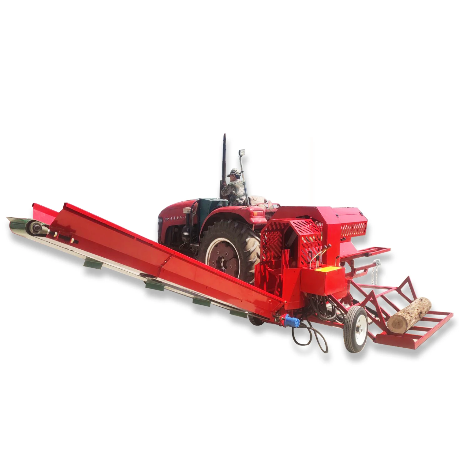 PTO Wood Processor - Efficient Log Splitter for Forest Use