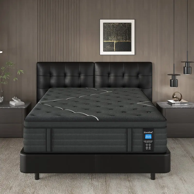 14 Thick Extra Firm Edge Support Pocket Spring Hybrid Mattress And For ...