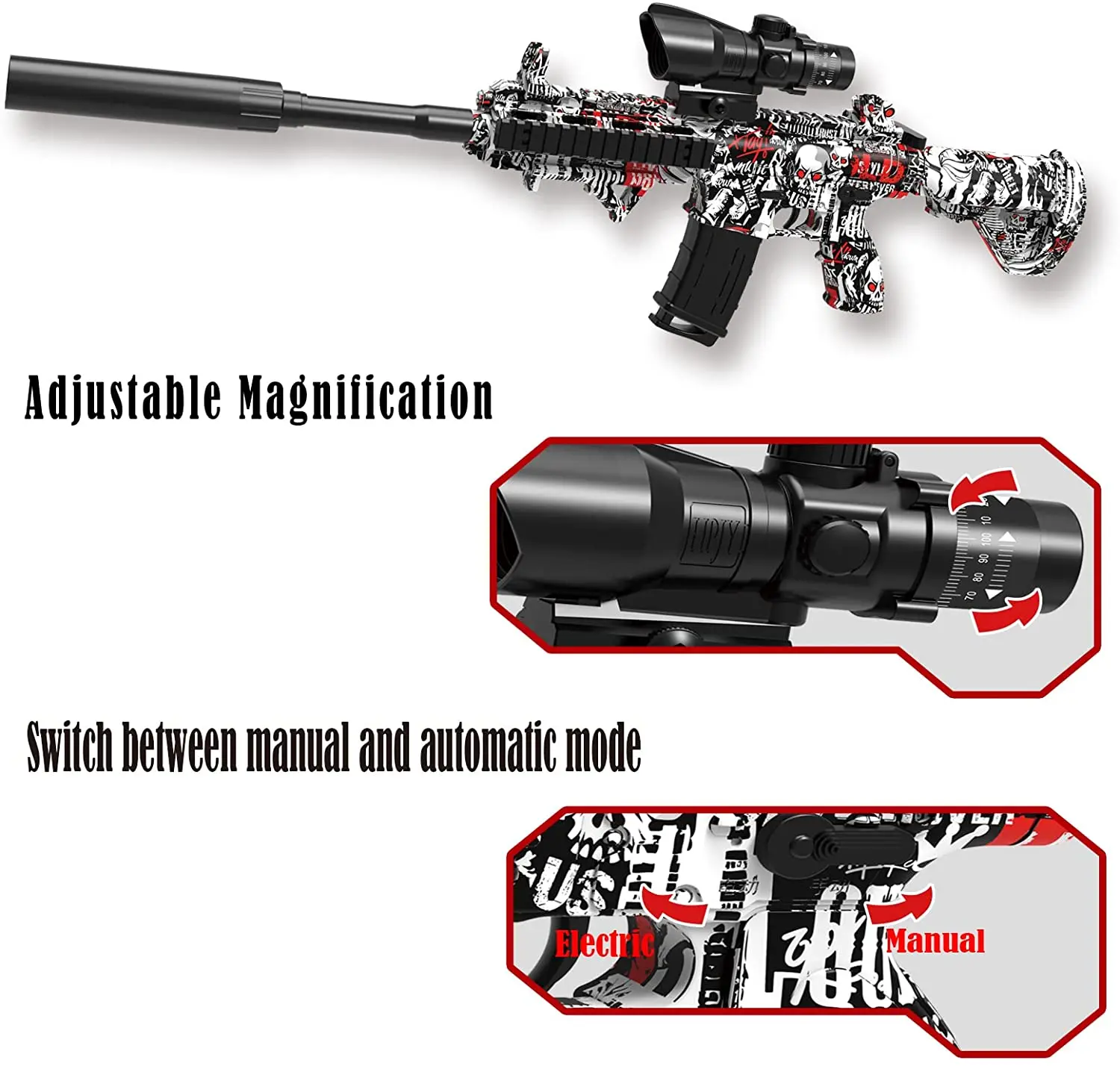 Splat Ball Airsoft Gun Glog 17 Awm Sniper Bb Gel Christmas Gift M416 ...