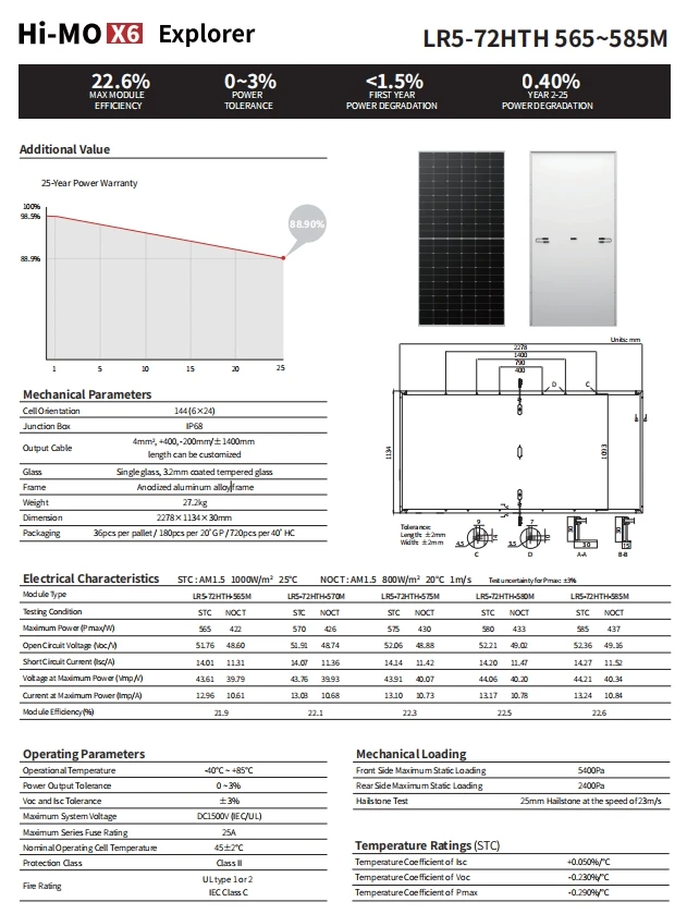 Longi Himo X6 Explorer - Solar Panels with HPBC Technology