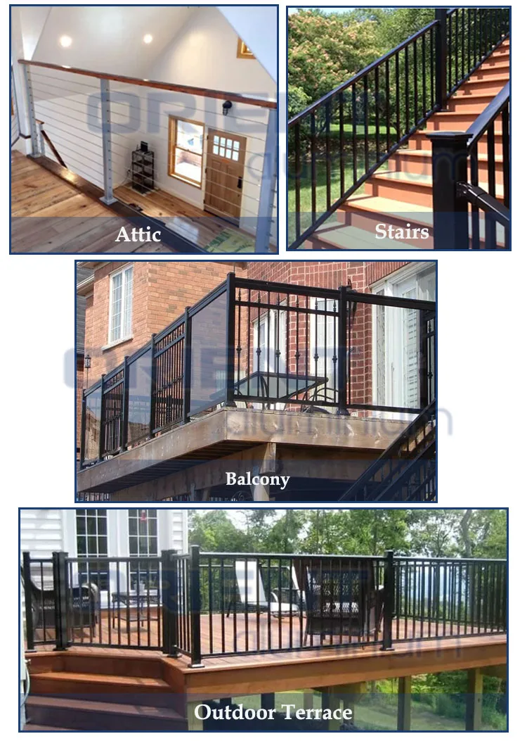 Outdoor Aluminium Balcony Railing Modern Stair Railing Manufacturer ...