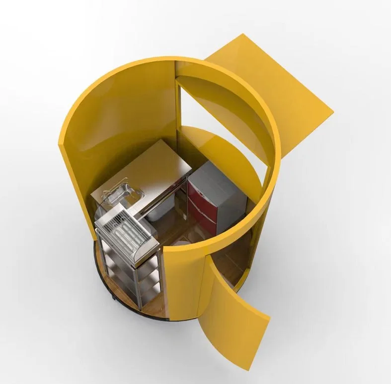 Cup Shape Coffee Shop Kiosk - Modern & Durable Design