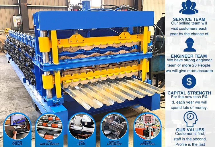 Triple Layer 3 In 1 Glazed Corrugated Ibr Roof Sheet Making Machines ...