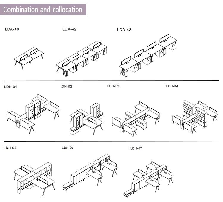 Office Cubicle 4 Person Computer Workstation Suppliers