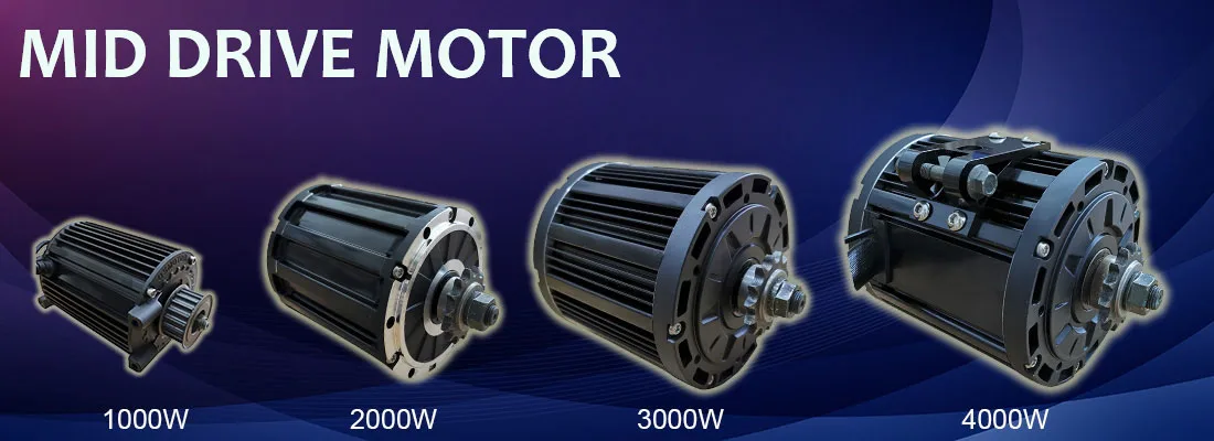 72v 70kph 2000w Electric Scooter Hub Mid Drive Motor Kit