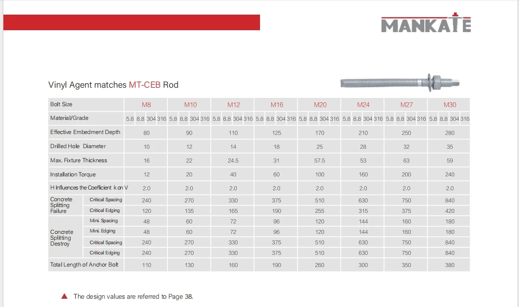 ETA Approval Stainless Threaded Rod Anchor Bolt Anchor Bolt SS304 316 ...