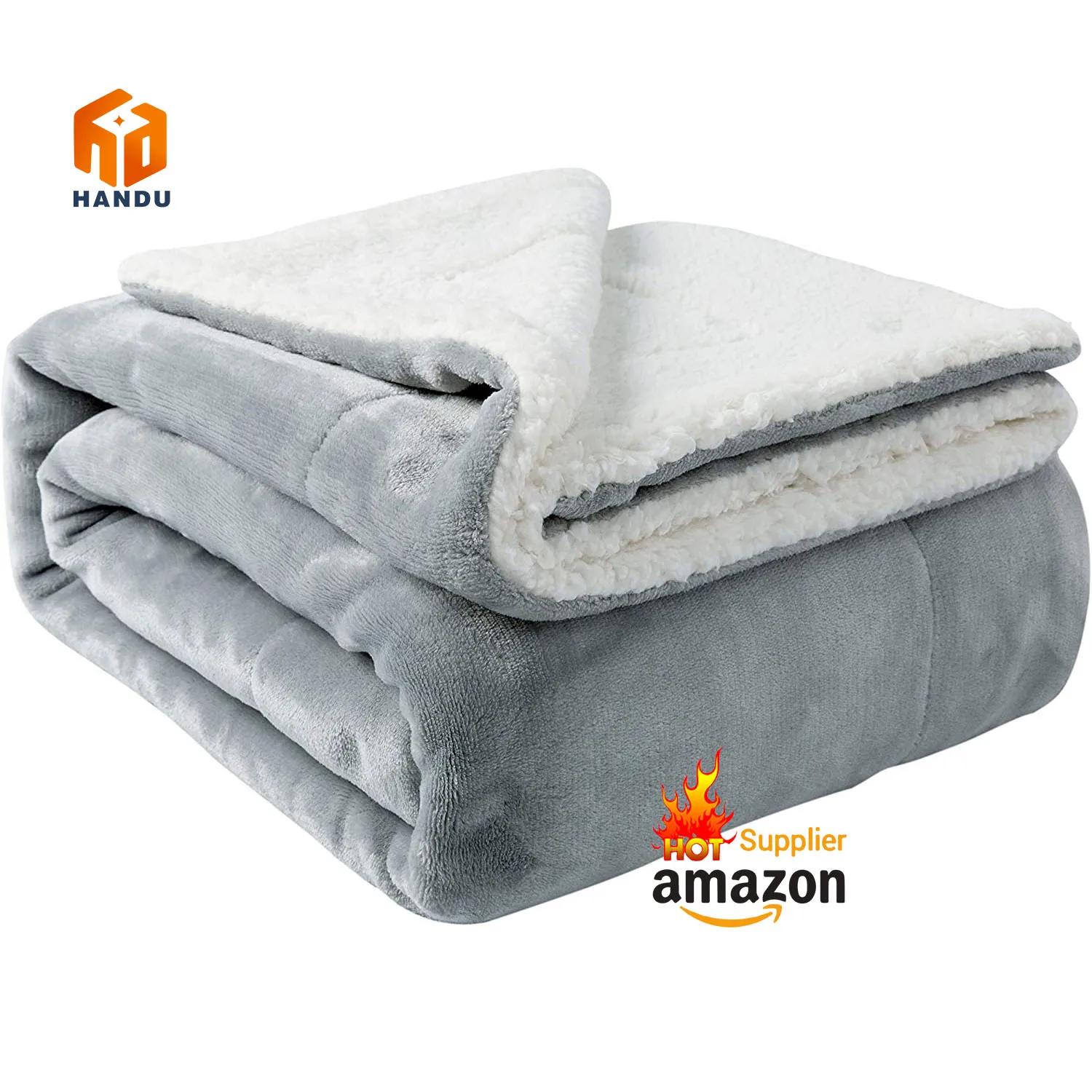 China Factory Super Soft Sherpa Fuzzy Flannel Fleece Wool Dual Sided ...