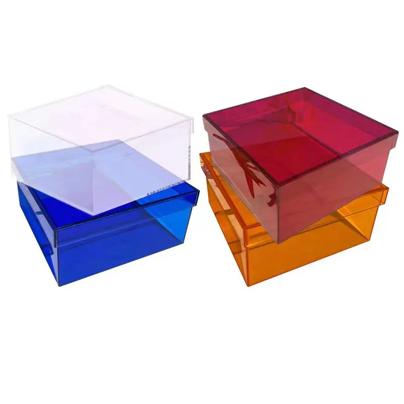 Clear 20x20x10cm Acrylic PS Plastic Gift Box - Luxury & Customizable
