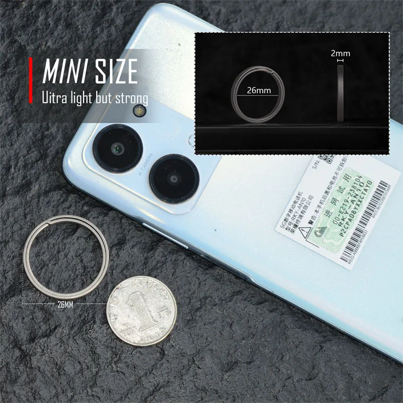 Multiple Sizes Split Side Pushing Key Rings Dog Tag Ring Edc Keychain ...