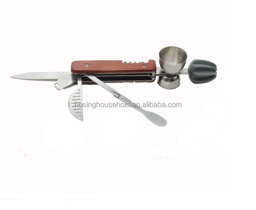 10-in-1 Multi-Function Bartender Tool Set Professional All-in-One Bar ...