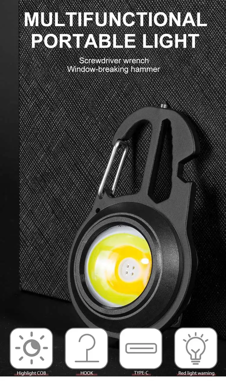 Multi-function Mini Rechargeable Working Light Strong Magnet ...