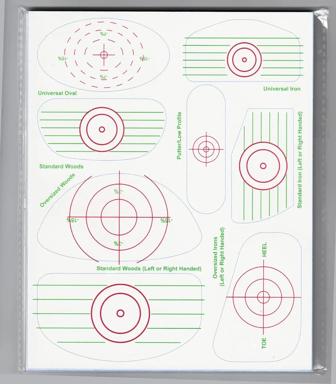 Golf Club Impact Tape Labels Stickers For Driver Woods Irons Putters ...