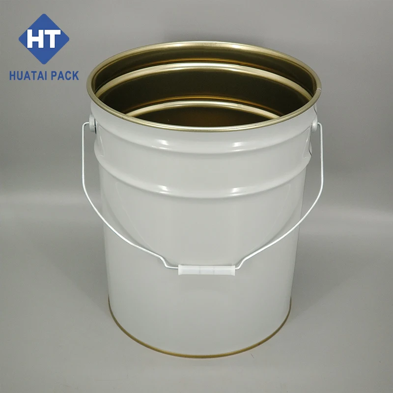 10 Liter Round Metal Barrel Tin Pail Open Head With Removable Flower ...