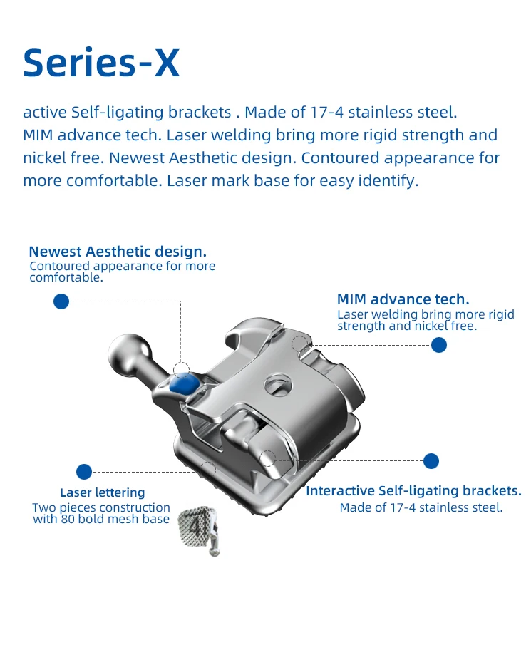 Series X Orthodontic Brace Self Ligating Dental Brackets| Alibaba.com