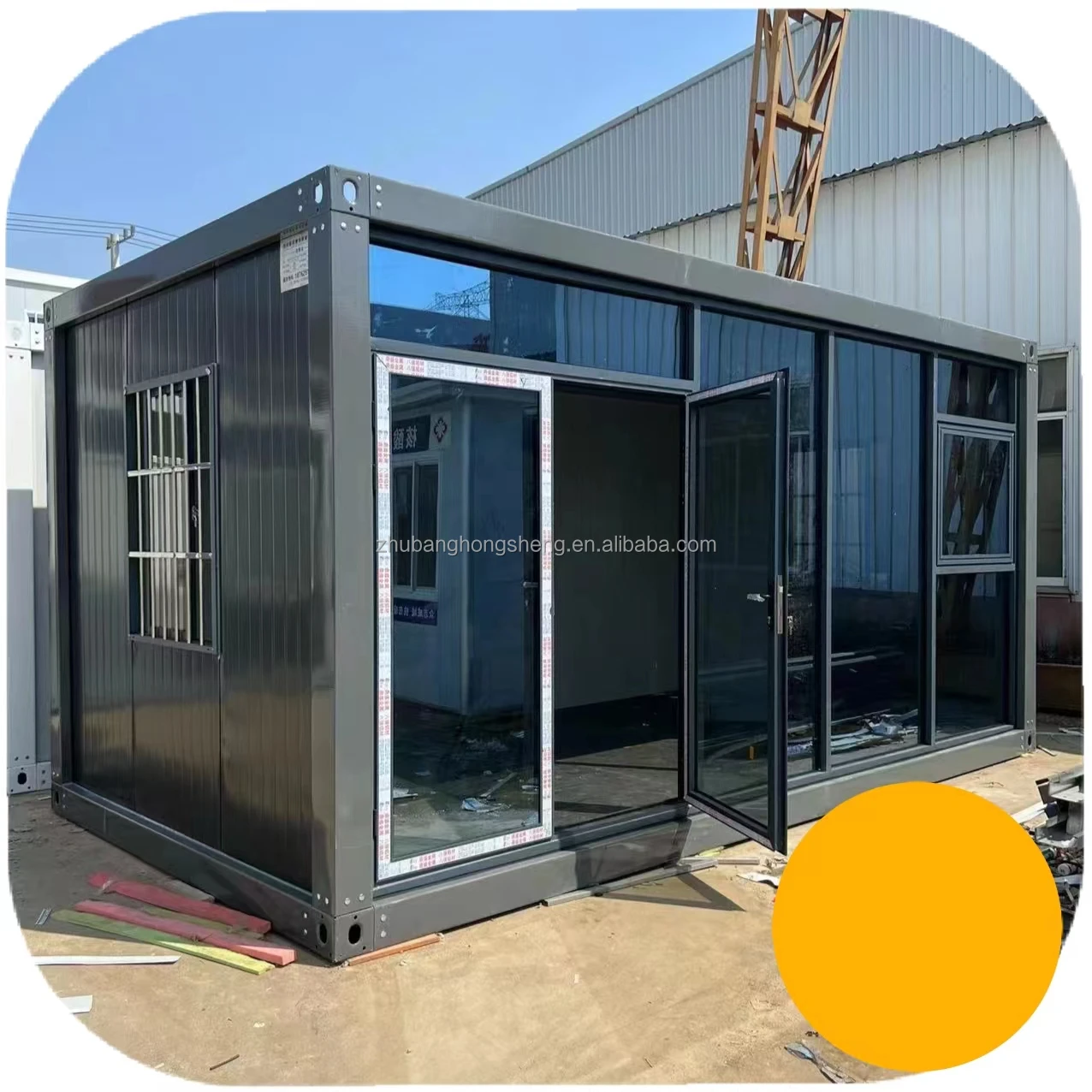Manufacturer Design Prefab Glass Container House Prefabricated House ...