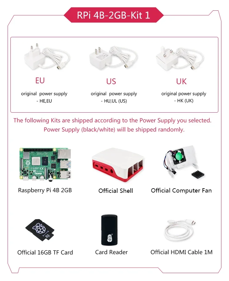 Raspberry Pi 4 Model B Pi 4b Ram 8gb 4gb 2gb 1gb,Original Starter Kit 1 ...